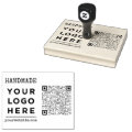 Handmade Website Business Logo Qr Code Custom Rubber Stamp | Zazzle