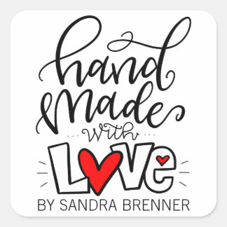 Handmade With Love Stickers | Zazzle
