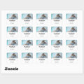 Handmade with Love Cute Furry Fox Portrait Square Sticker | Zazzle
