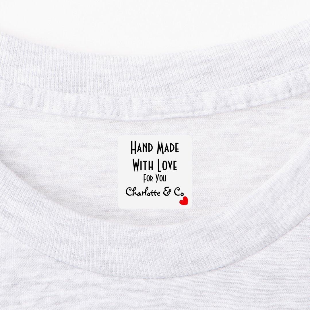 Handmade With Love For You Personalized Labels | Zazzle