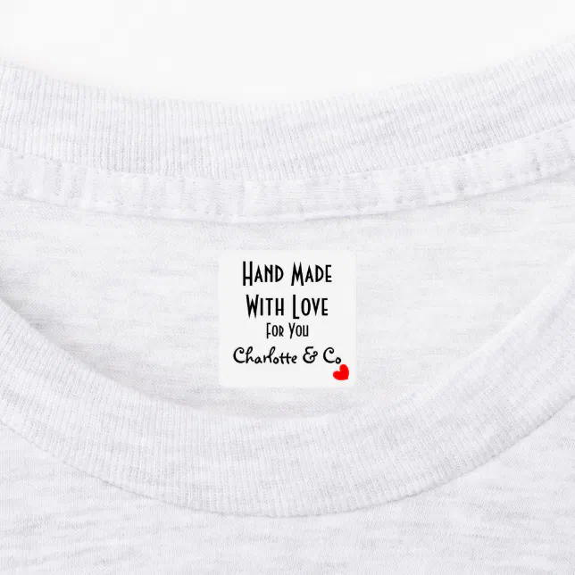 Handmade With Love For You Personalized Labels | Zazzle