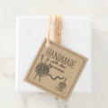 Handmade with Love Knitting Yarn Thank You Kraft Favor Tags | Zazzle