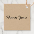 Handmade with Love Knitting Yarn Thank You Kraft Favor Tags | Zazzle