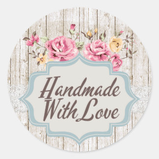 Handmade With Love Stickers | Zazzle