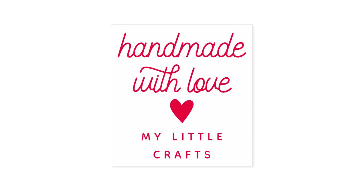 Handmade With Love Small Business Typography Self-inking Stamp | Zazzle