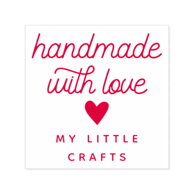 Handmade With Love Small Business Typography Self-inking Stamp | Zazzle