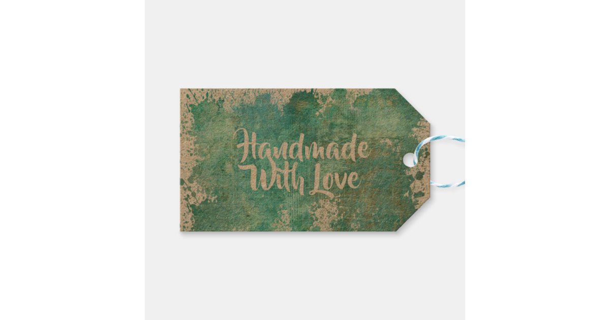 Handmade with love tags | Zazzle