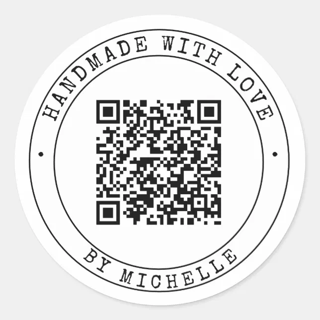 Handmade With Love thank you Sticker | Zazzle