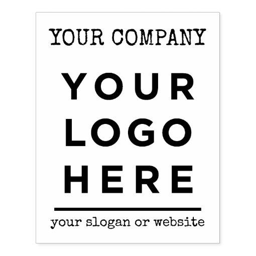 Handmade Your Business Logo Custom Name Slogan Rubber Stamp | Zazzle