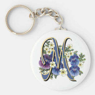 Letter M Keychains - No Minimum Quantity | Zazzle