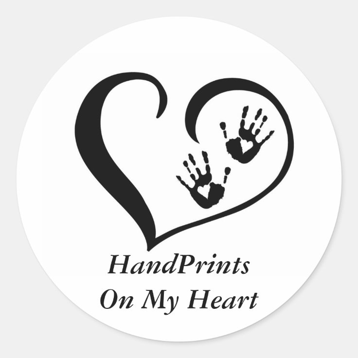 HandPrint logo stickers | Zazzle