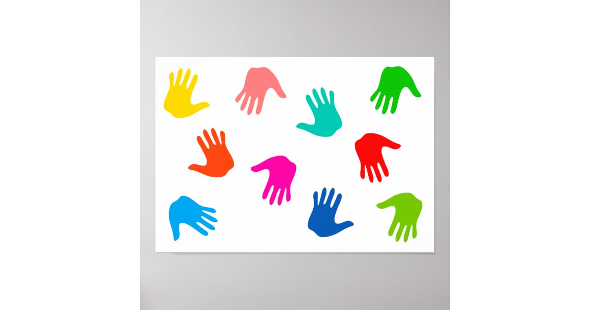Handprints Poster | Zazzle