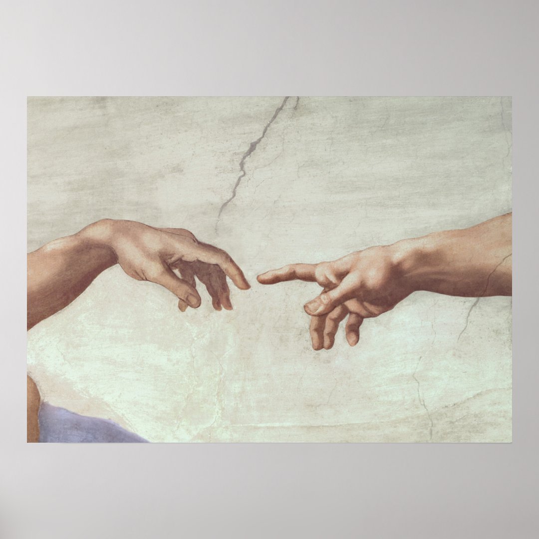 Hands of God and Adam Poster | Zazzle