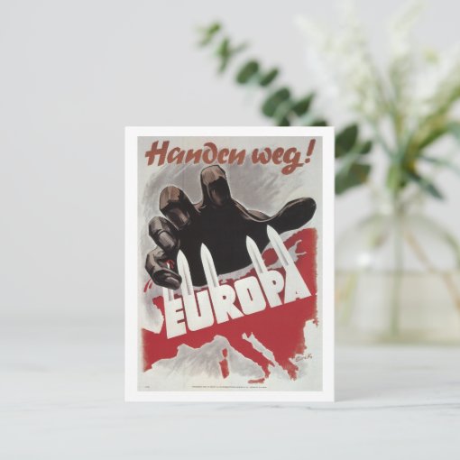 Hands off! (1943)_Propaganda Poster Postcard | Zazzle