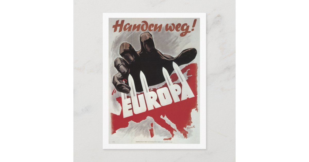 Hands off! (1943)_Propaganda Poster Postcard | Zazzle