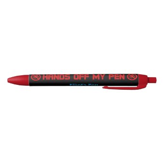 Hands Off Ink Pen | Zazzle