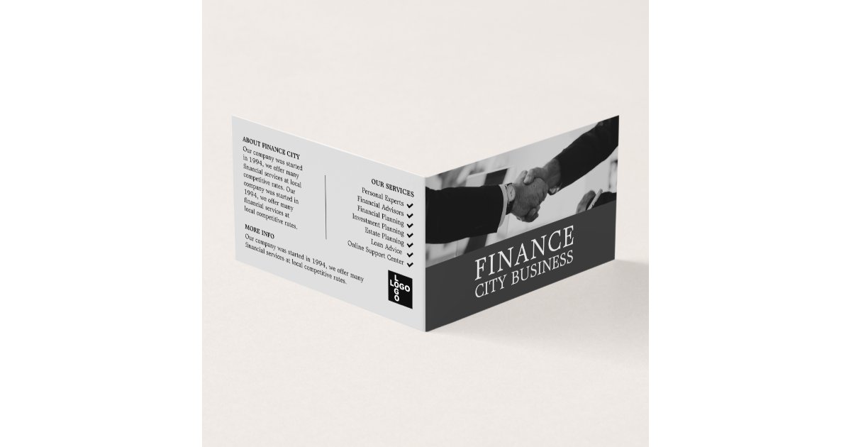 Handshake, Company Logo/Photo, Business & Finance Business Card | Zazzle