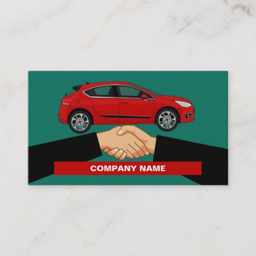 Handshake Design, Auto Dealer Business Card | Zazzle