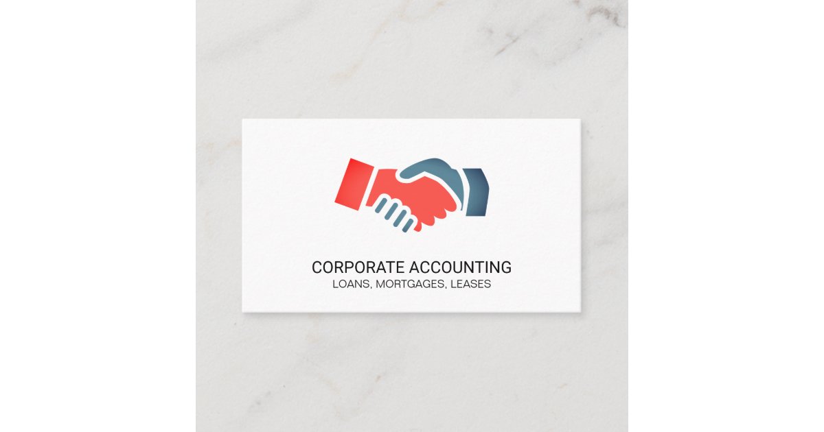 Handshake Icon Business Card | Zazzle