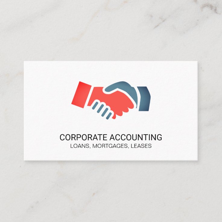 Handshake Icon Business Card | Zazzle