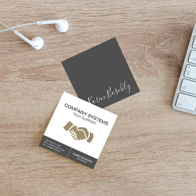 Handshake Icon Square Business Card | Zazzle