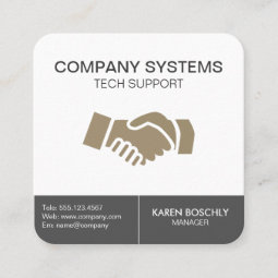 Handshake Icon Square Business Card | Zazzle