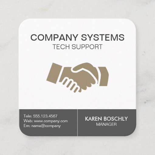 Handshake Icon Square Business Card | Zazzle