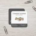 Handshake Icon Square Business Card | Zazzle