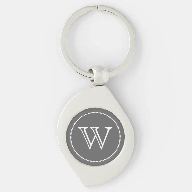 Handsome Custom Monogram Key Chain | Zazzle