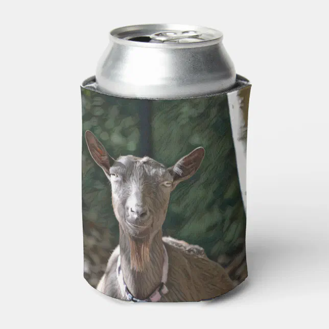 Handsome Goat Can Cooler | Zazzle