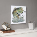 Handsome Gone Fishing Largemouth Bass Wall Clock | Zazzle