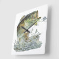Handsome Gone Fishing Largemouth Bass Wall Clock | Zazzle
