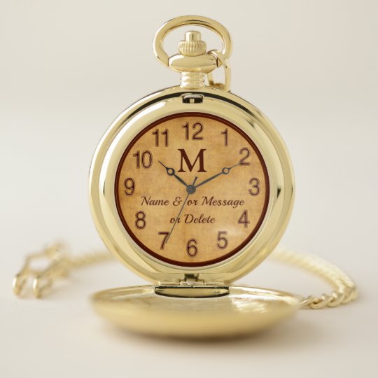 Handsome Personalized Pocket Watch, Monogram, Name Pocket Watch ...