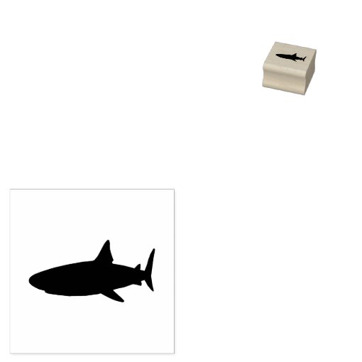 Handsome Shark Rubber Stamp | Zazzle