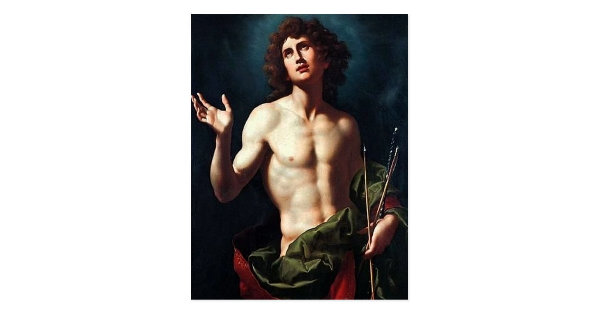 Handsome St. Sebastian Postcard | Zazzle.com