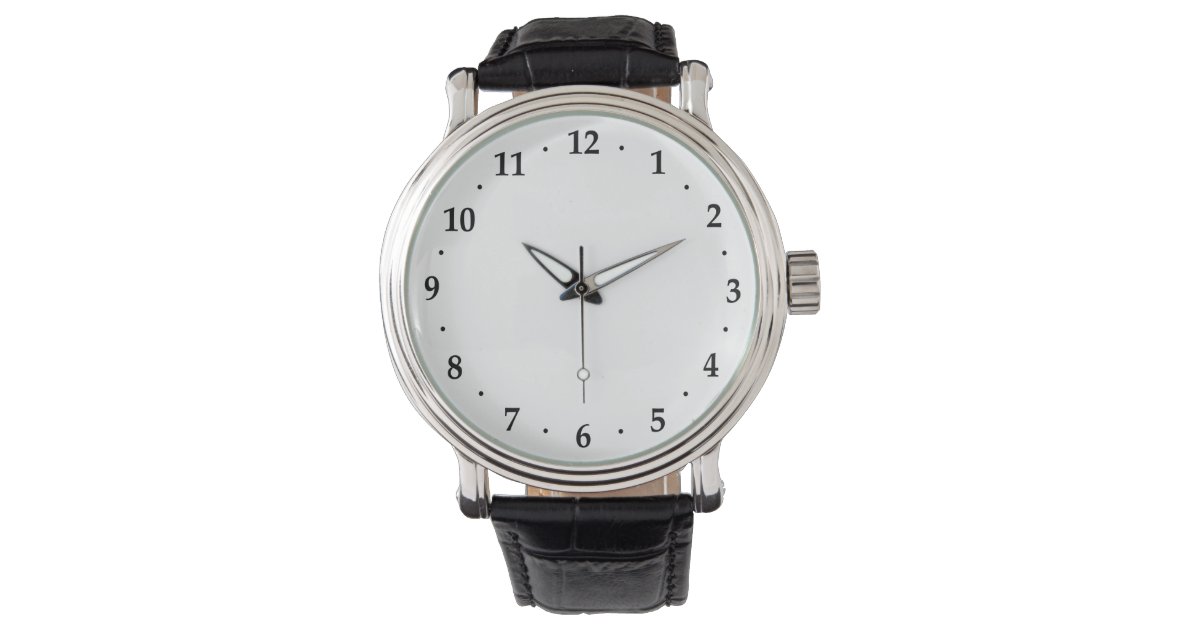 Handsome Watch Face Numbers Dial | Zazzle
