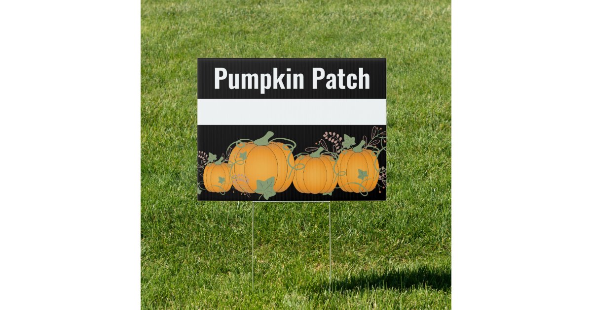Handwrite Directions Pumpkin Farm Signs | Zazzle