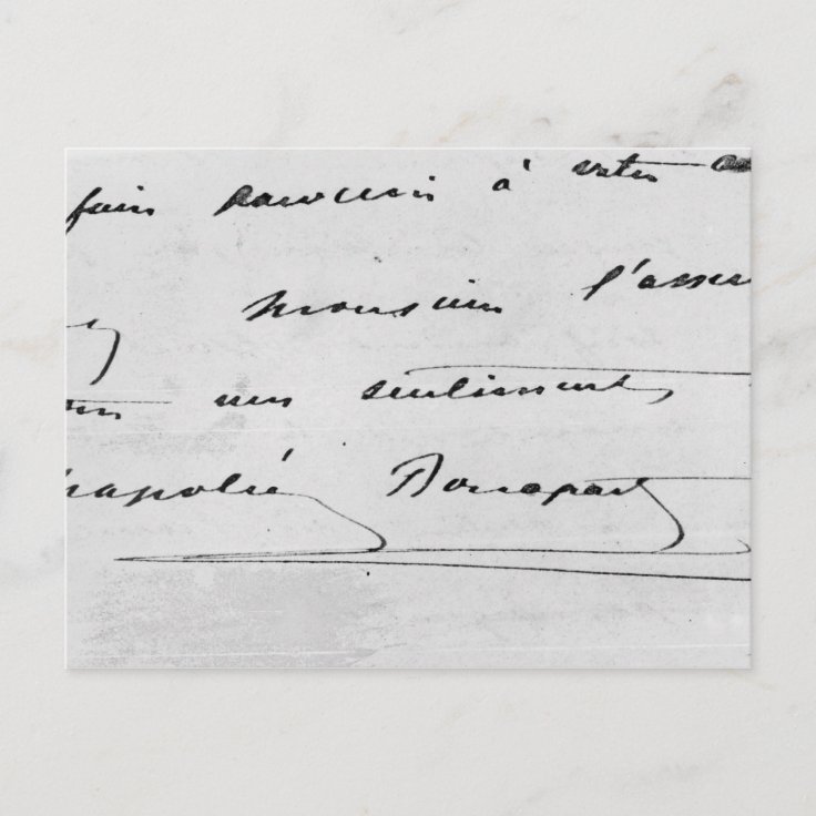 Handwriting and Signature Postcard | Zazzle