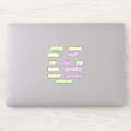 Handwriting Months Of The Year Script Neon Sticker | Zazzle