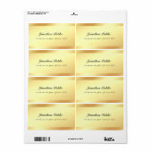 Handwriting Name Script Elegant Gold Professional Label | Zazzle