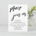 Handwriting Please Join Us After Wedding Reception Invitation | Zazzle
