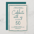Handwriting Retro 50th Birthday Party Invitation | Zazzle