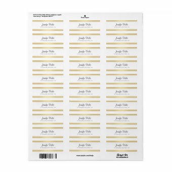 Handwriting Script Elegant Simple Template Gold Label | Zazzle