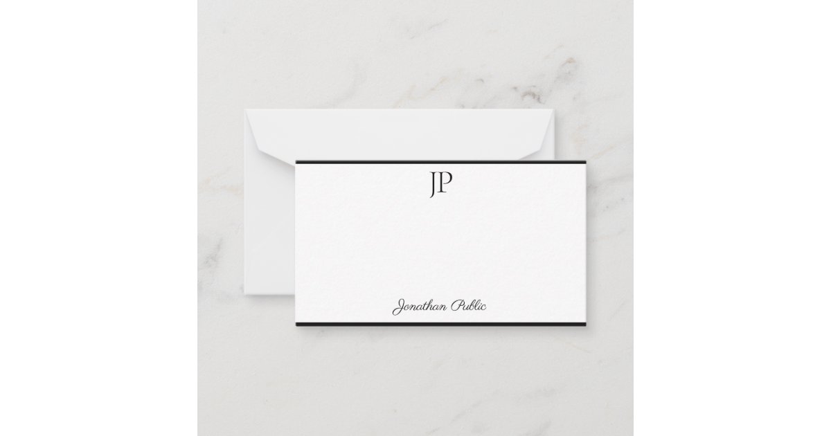 Handwriting Script Monogram Template Simple | Zazzle