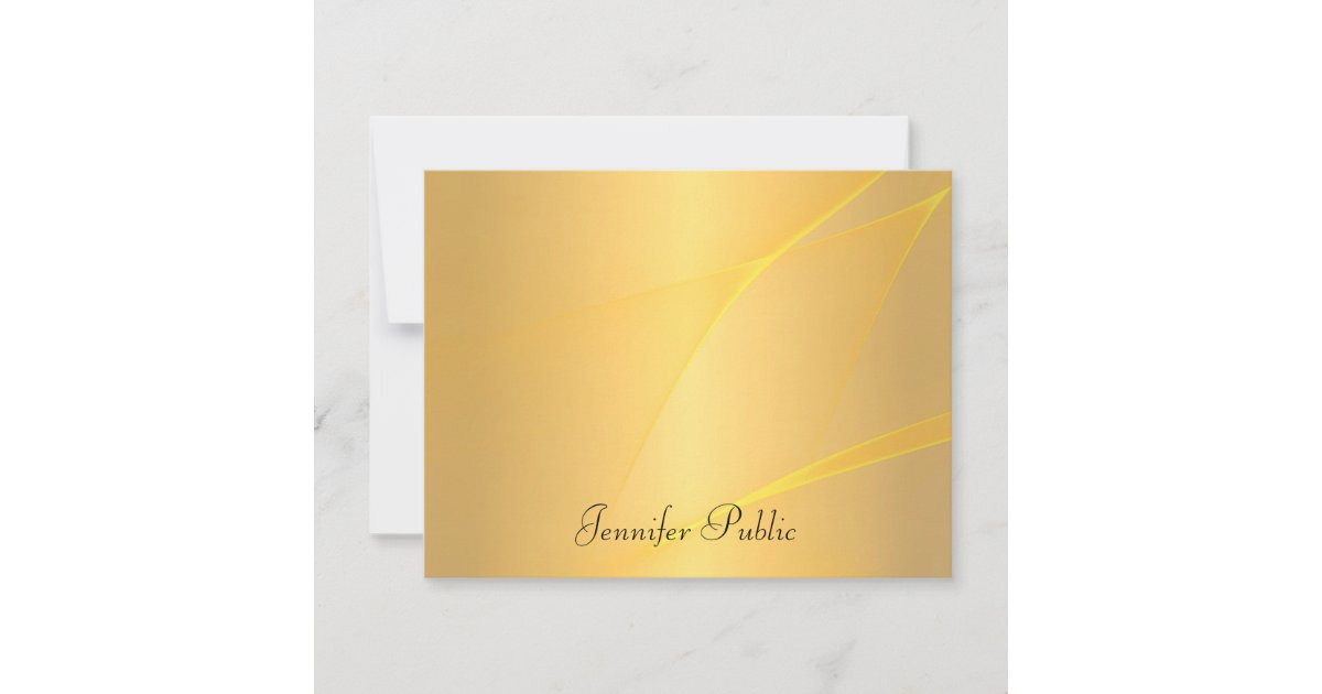 Handwriting Script Name Gold Background Template | Zazzle