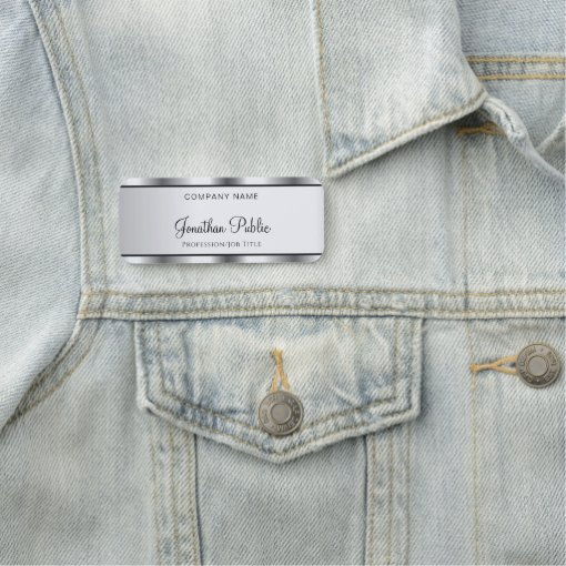 Handwriting Script Text Elegant Modern Template Name Tag | Zazzle