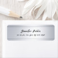 Handwriting Script Text Modern Silver Template Label | Zazzle