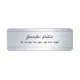 Handwriting Script Text Modern Silver Template Label | Zazzle