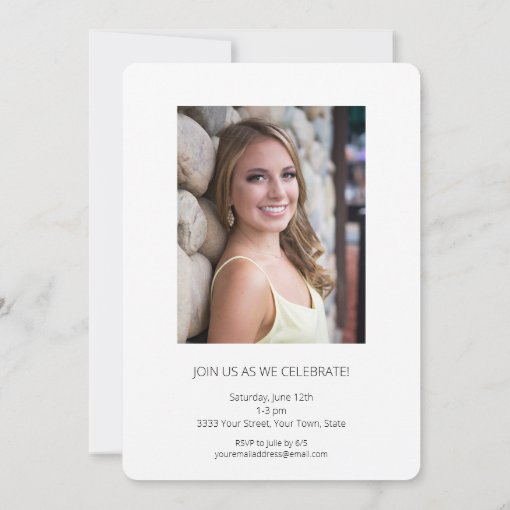 Handwritten 2023 Photo Graduation Party Invitation | Zazzle