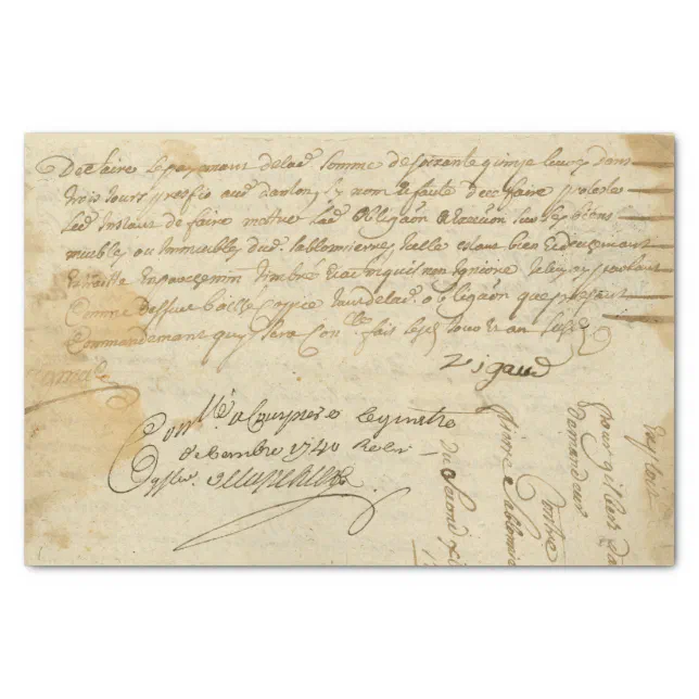 Handwritten Antiqued Letter Tissue Paper | Zazzle